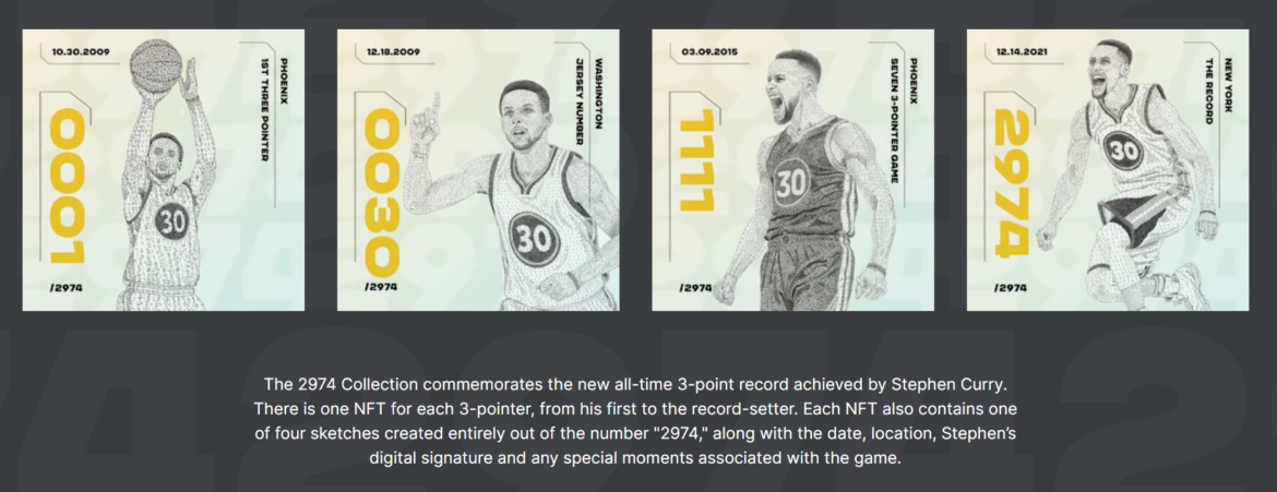 Basketball Player Stephen Curry Shoots 2,974 NFTs, One for Each 3 ...
