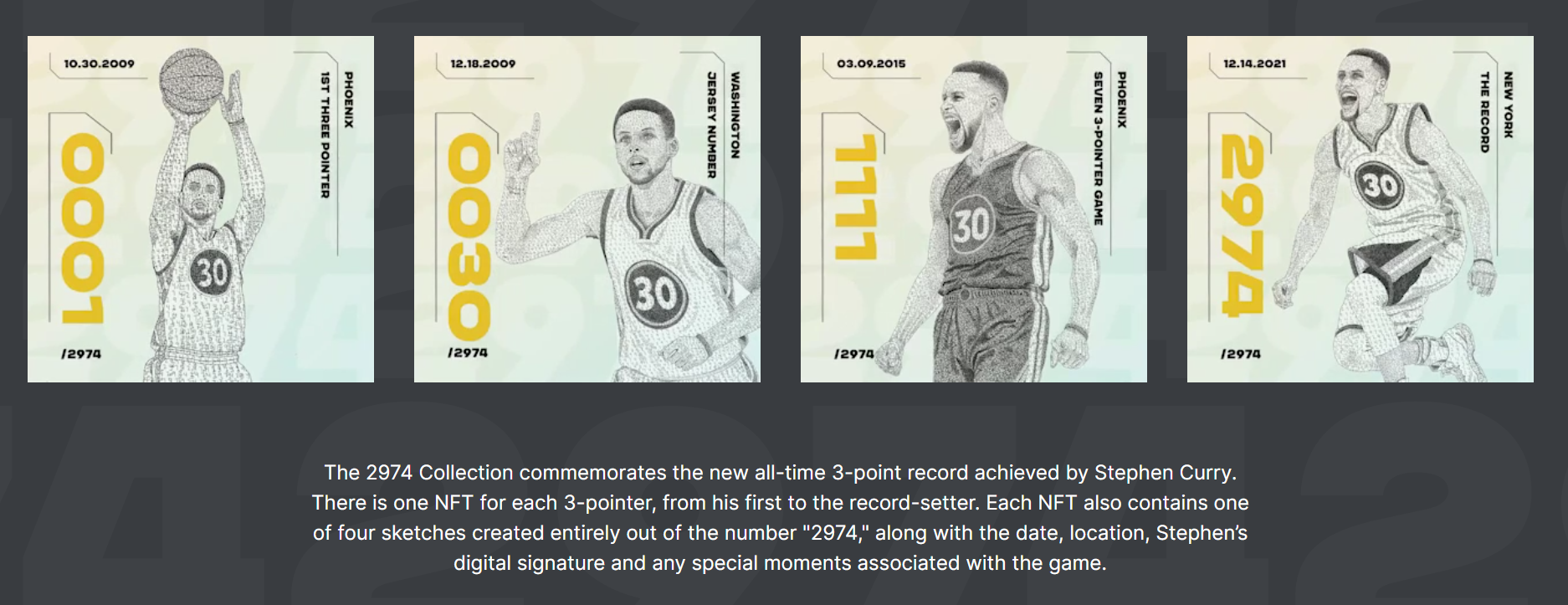 Basketball Player Stephen Curry Shoots 2,974 NFTs, One for Each 3 ...